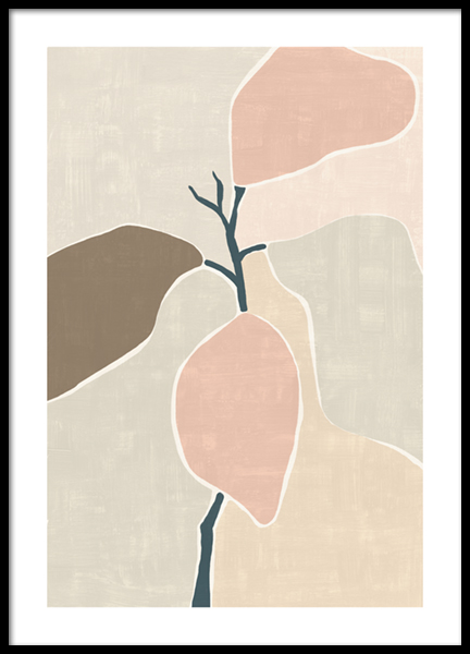 Abstract Greenery Poster